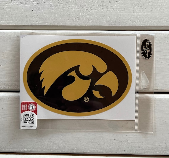 University of Iowa Oval With Tigerhawk Vinyl Decal | Etsy