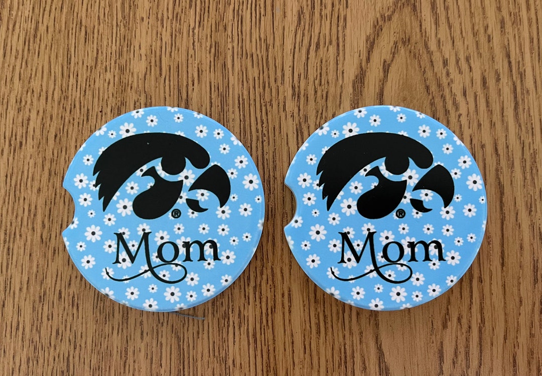 Iowa Hawkeye Mom Car Coaster Set - Etsy