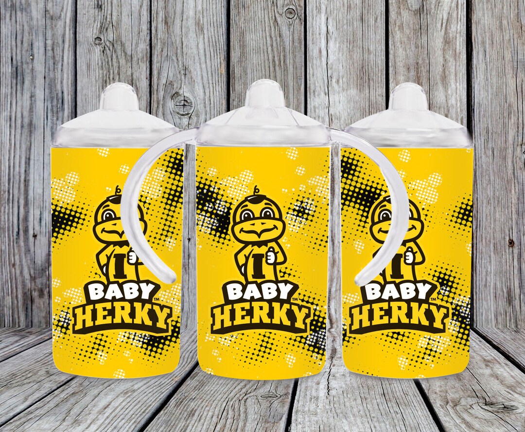 Iowa Hawkeye Sippy Cup With Baby Herky - Etsy