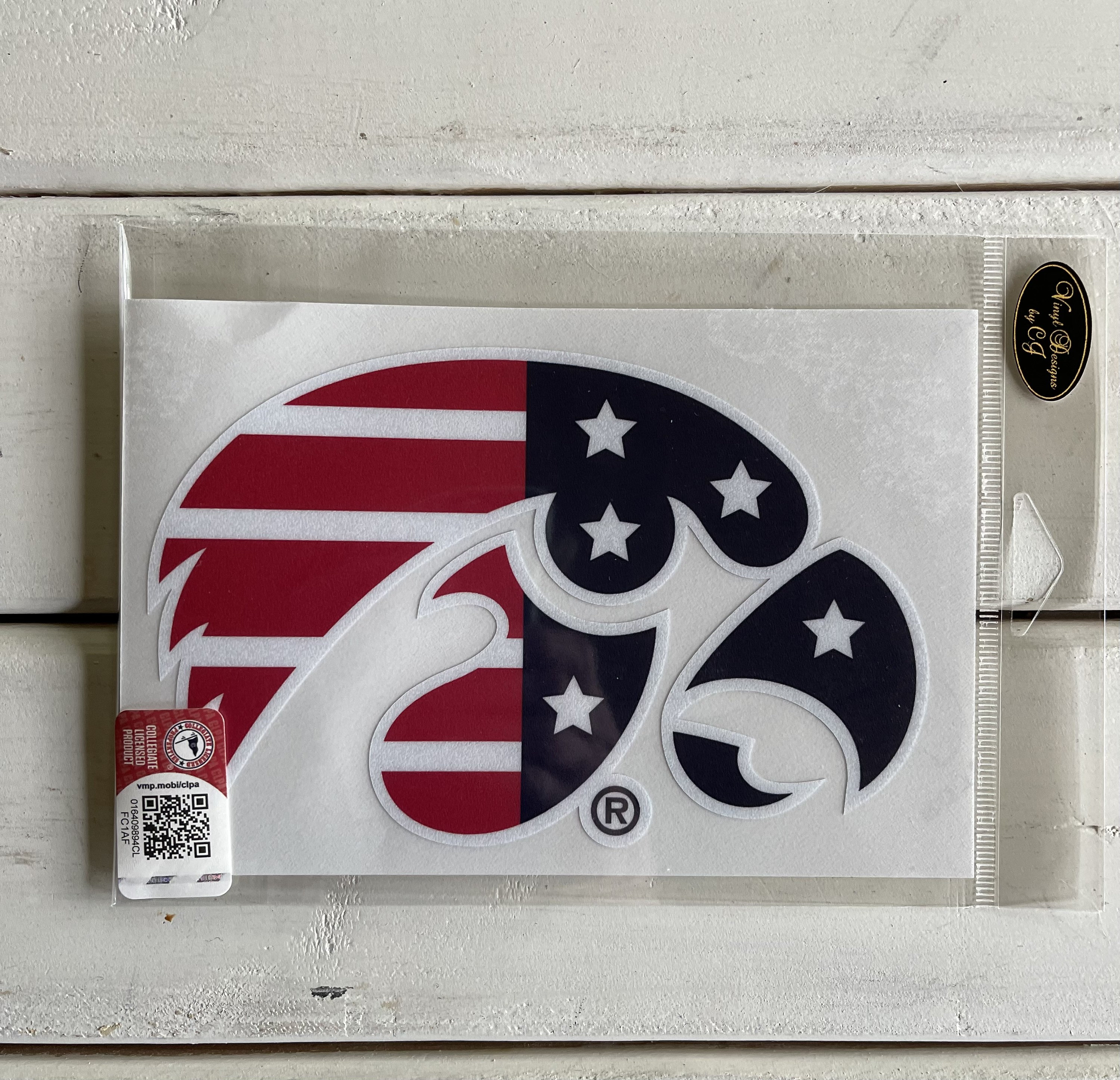 University of Iowa Patriotic Tigerhawk Vinyl Decal - Etsy