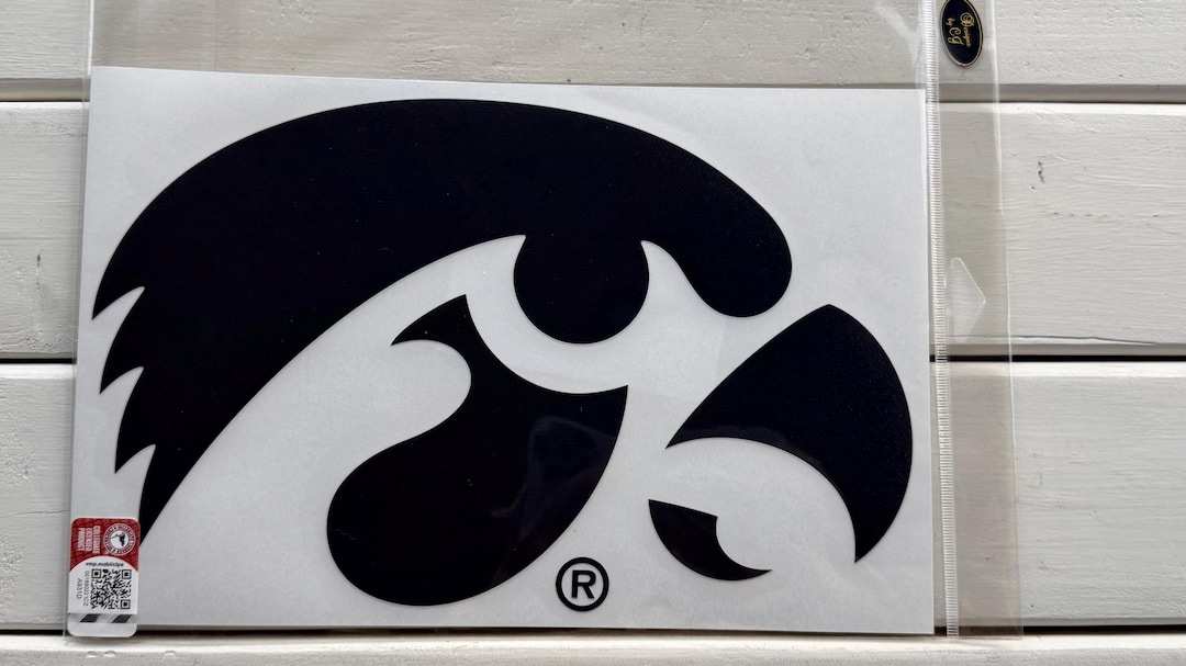 University of Iowa Tigerhawk Logo Vinyl Decal - Etsy