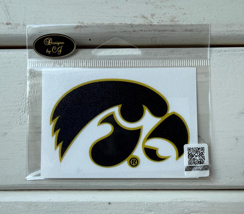 University of Iowa Tigerhawk Logo Vinyl Decal - Etsy