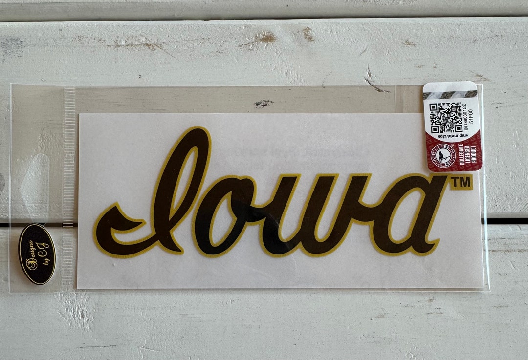 Old School “iowa” Script Decal - Etsy