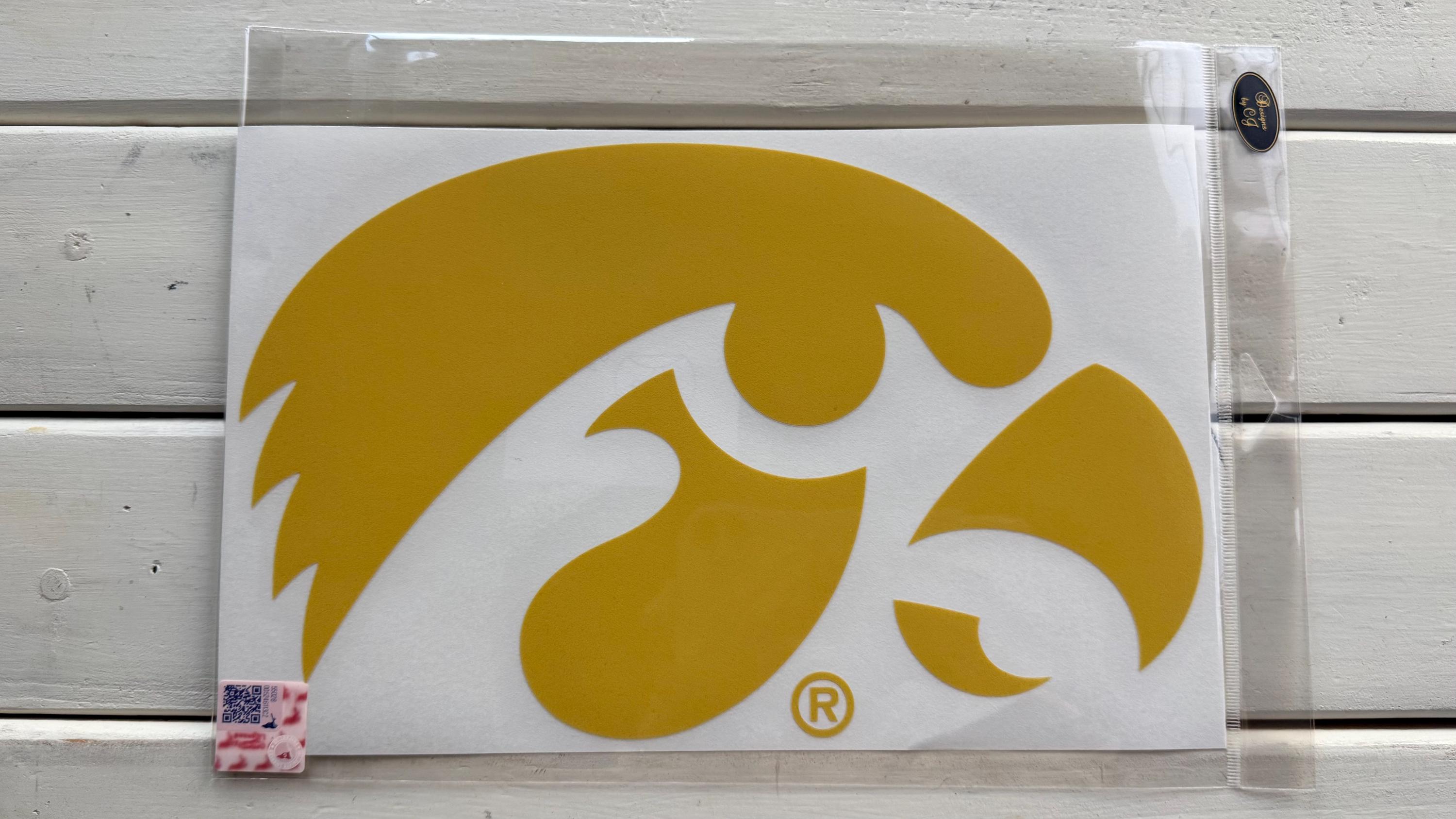 University of Iowa Tigerhawk Logo Vinyl Decal - Etsy
