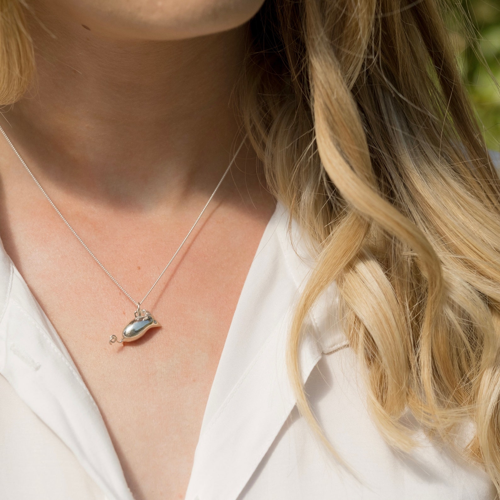 Mouse Pendant Necklace Sterling Silver - Etsy UK