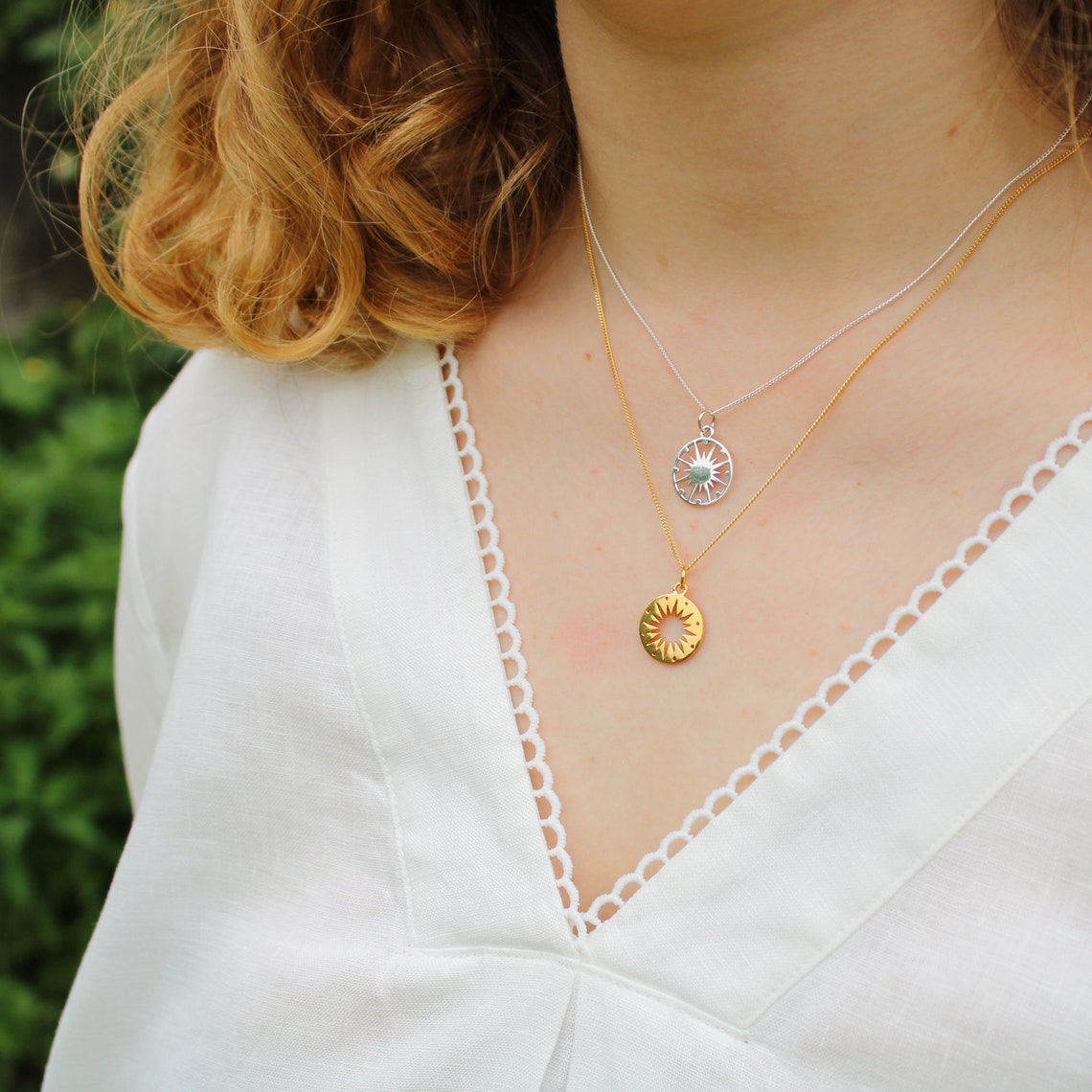 Supernova Token Charm Necklace Sterling Silver - Etsy