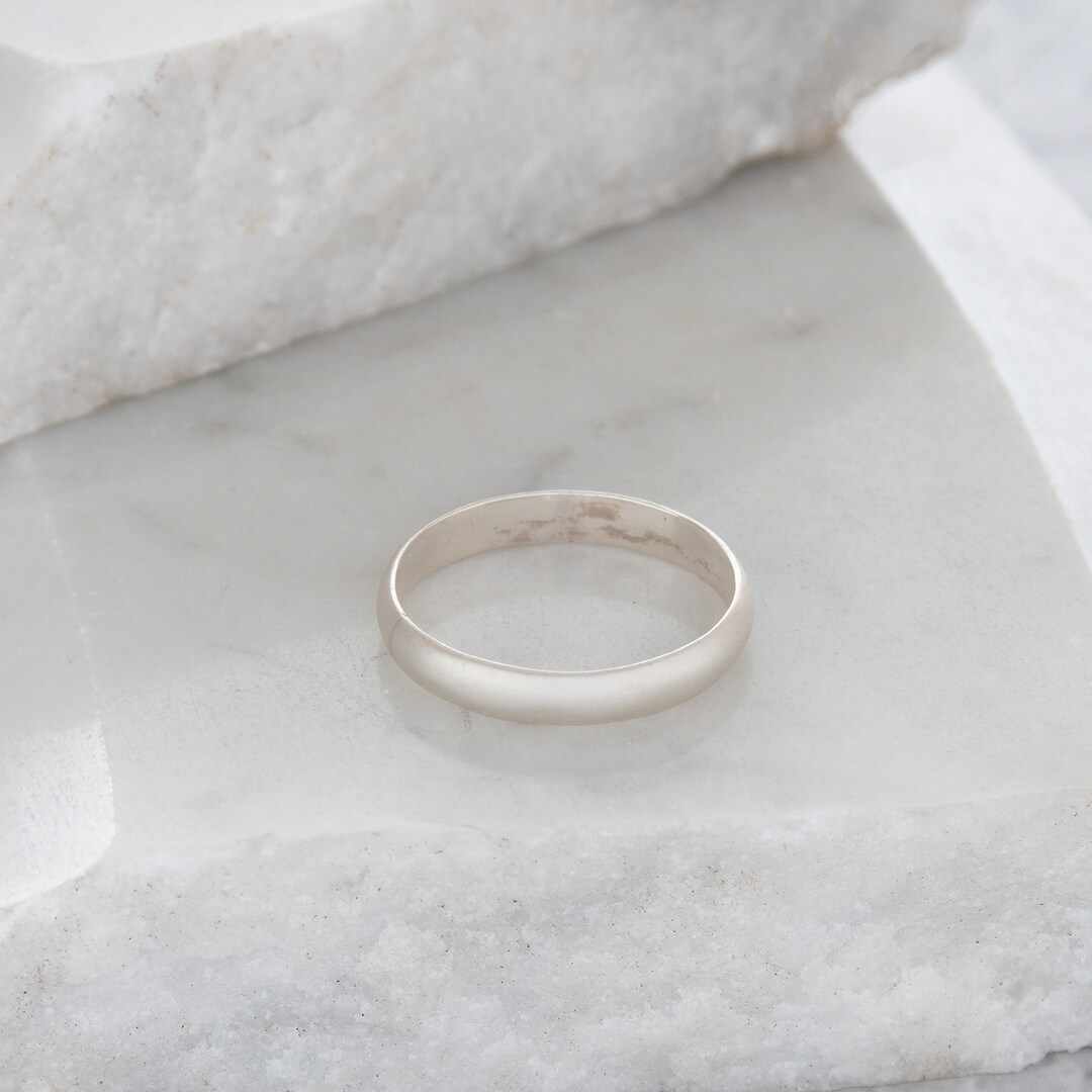 Matte Stacking Ring Sterling Silver - Etsy