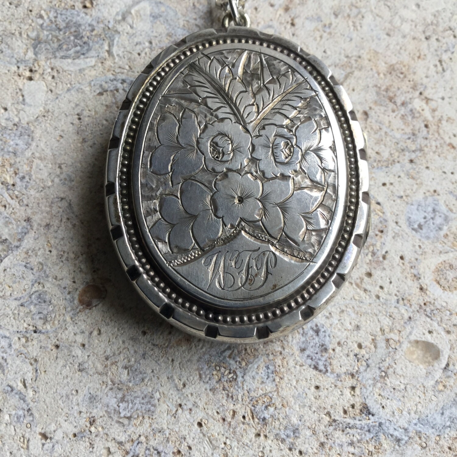 Vintage Locket Necklace Victorian Silver Locket Antique | Etsy