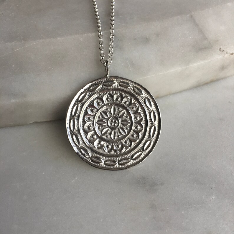 Flower Maze Amulet Necklace Sterling Silver - Etsy