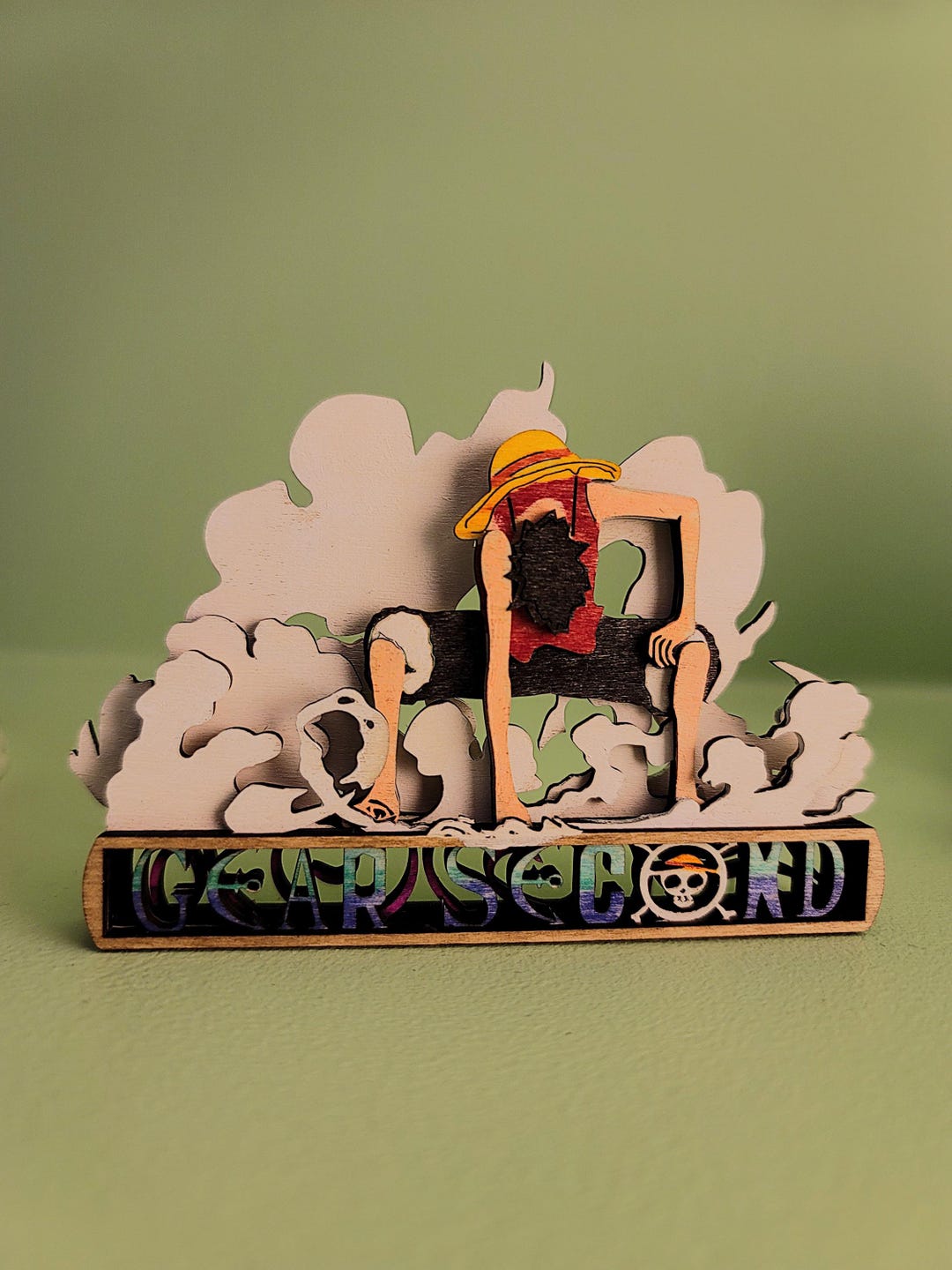 One Piece Luffy Gear Second Shadow Box (vector SVG, PNG, AI Laser ...