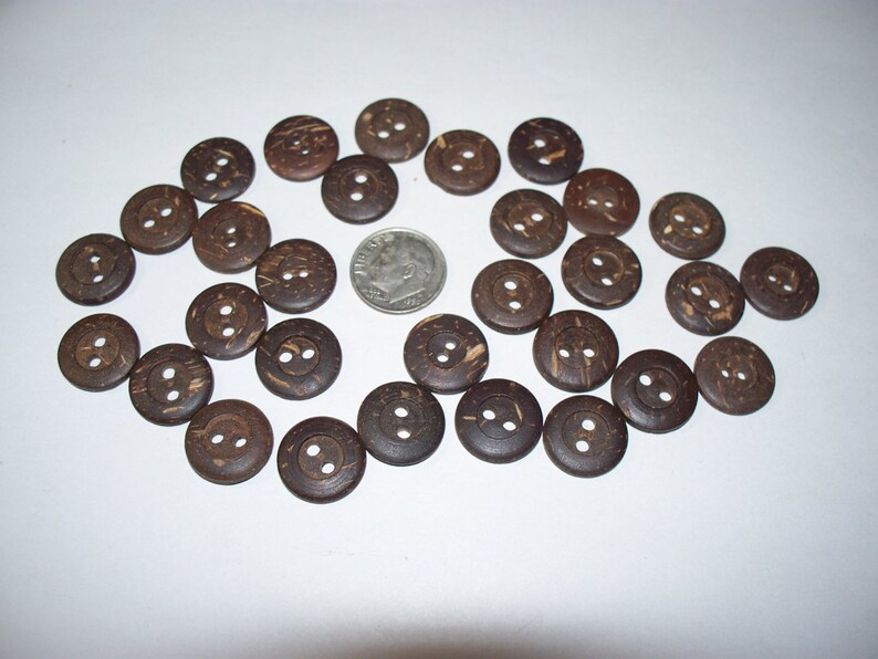 30 Buttons, Brown Buttons, Two Hole Buttons, Lot 2600 - Etsy