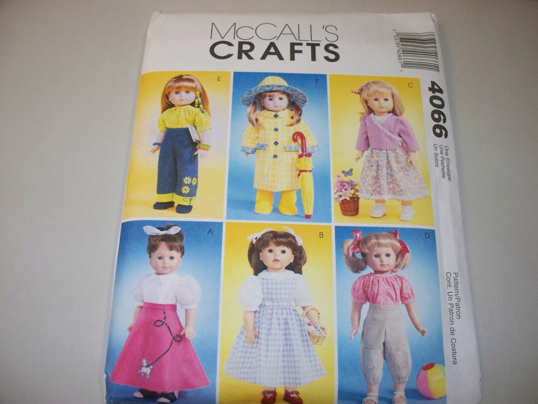 New Pattern. Mccall's Pattern, 18 Doll Clothing Pattern, M4066 - Etsy ...