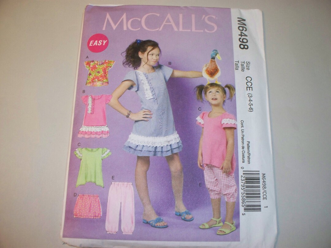 New Pattern, Mccall's Pattern, Girl's Clothing Pattern, Girls Dress ...