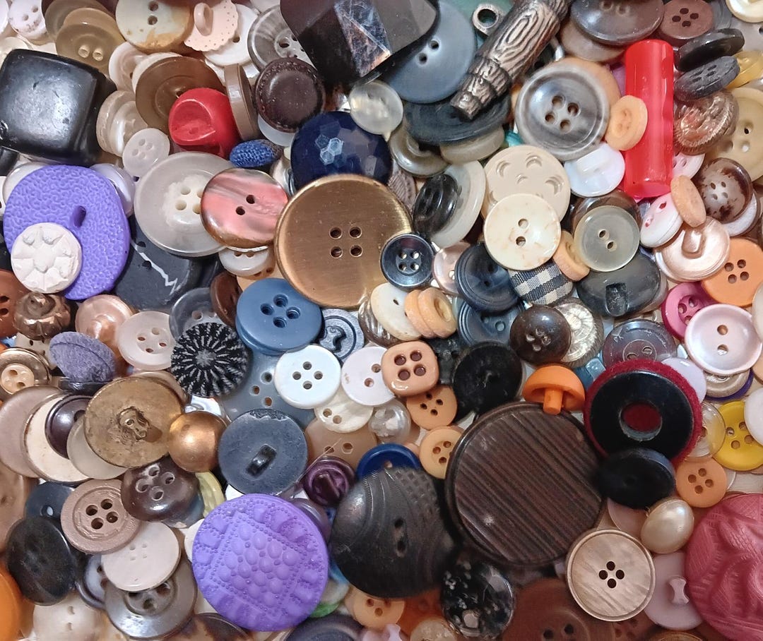 Bulk Buttons, 500 Buttons, Vintage Buttons, Color Mix Buttons, Craft ...