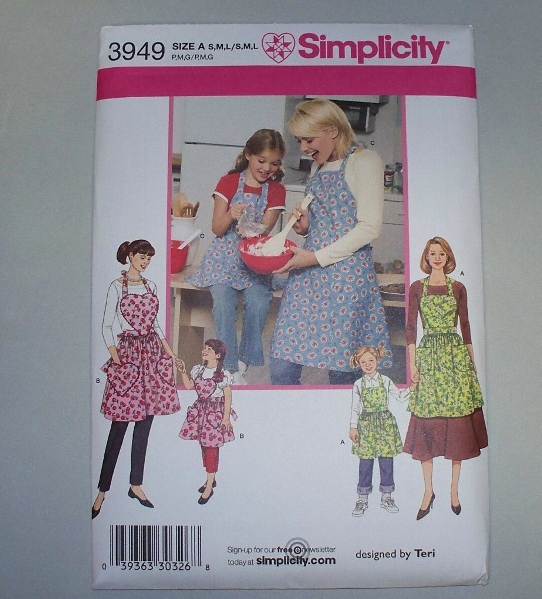 New Pattern Simplicity Pattern Apron Pattern 3949 Mommy - Etsy