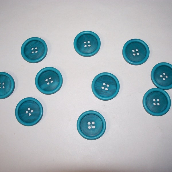 Teal Buttons - Etsy