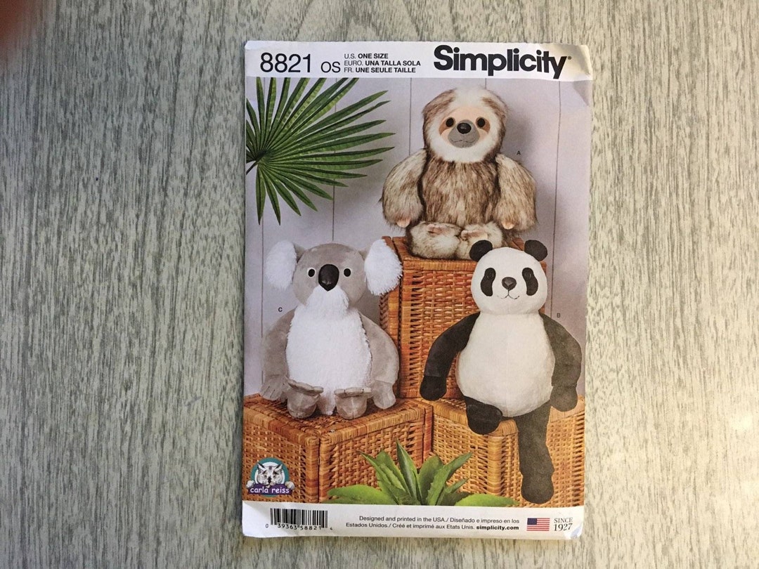 New Pattern, Simplicity Pattern, Stuffed Bear Pattern, 8821 - Etsy