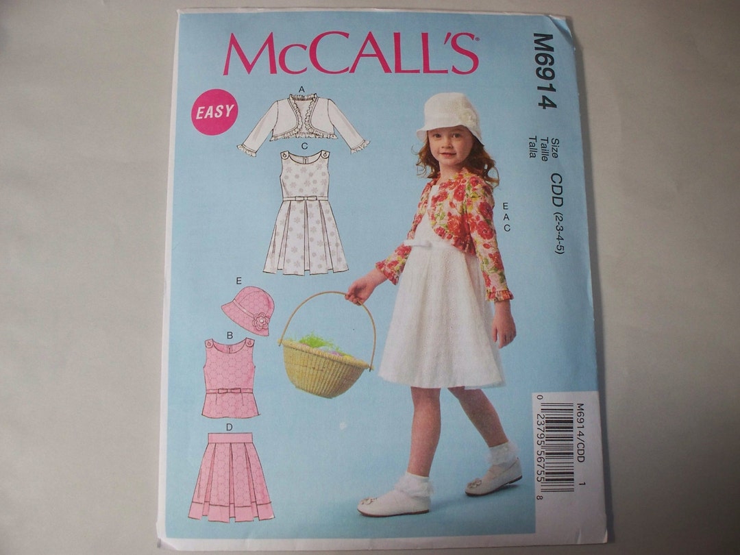 New Pattern, Mccall's Pattern, Girl's Clothing Pattern, Girls Dress ...
