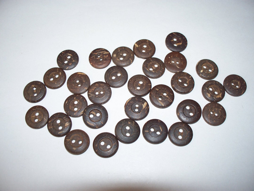 30 Buttons, Brown Buttons, Two Hole Buttons, Lot 2600 - Etsy