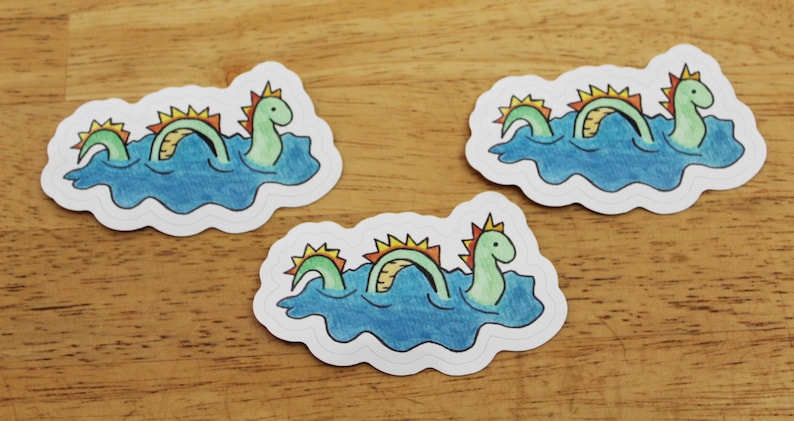 Sea Monster Sticker made From a Hand-drawn Design Unique - Etsy
