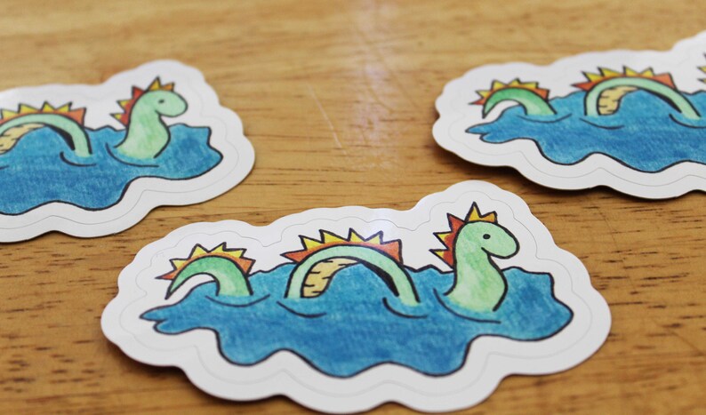 Sea Monster Sticker made From a Hand-drawn Design Unique - Etsy