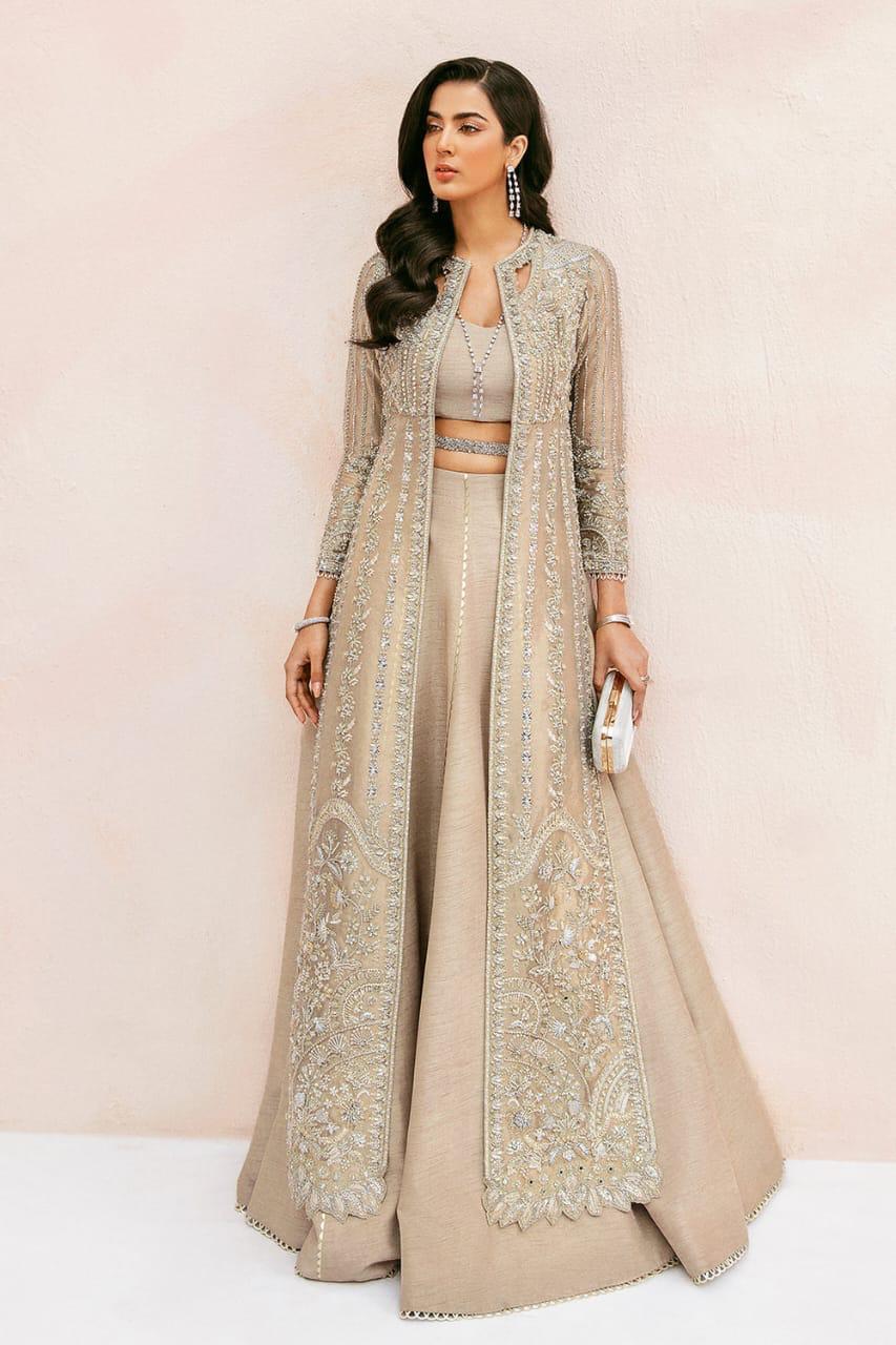 Gold Gown Pakistani Wedding Dresses Indian Bridal Formal Party Dress ...