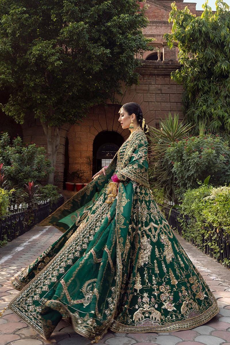 Bridal Wear Pakistani Indian Wedding Dresses Latest Nikkah Suits Long ...