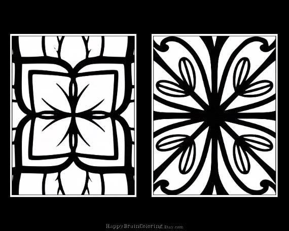 Low Vision Coloring Pages | High Contrast, Bold Lines (printable ...