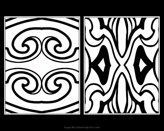 Low Vision Coloring Pages | Bold Lines, High Contrast (digital Download ...