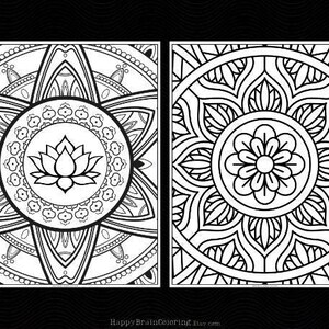 Simple Adult Coloring Pages (10) for Stress Management, Relaxing ...