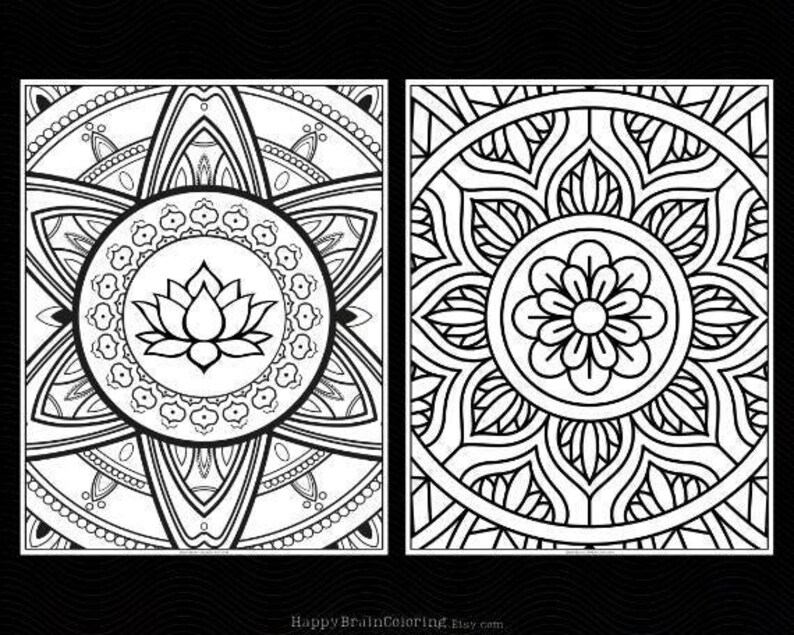 Simple Adult Coloring Pages 10 for Stress Management, Relaxing ...