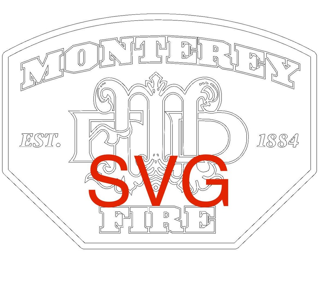 Monterey Fire Department California SVG - Etsy