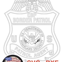 CBP Border Patrol Badge Blank, Customs Badge Png, Dxf, Cricut Ready ...