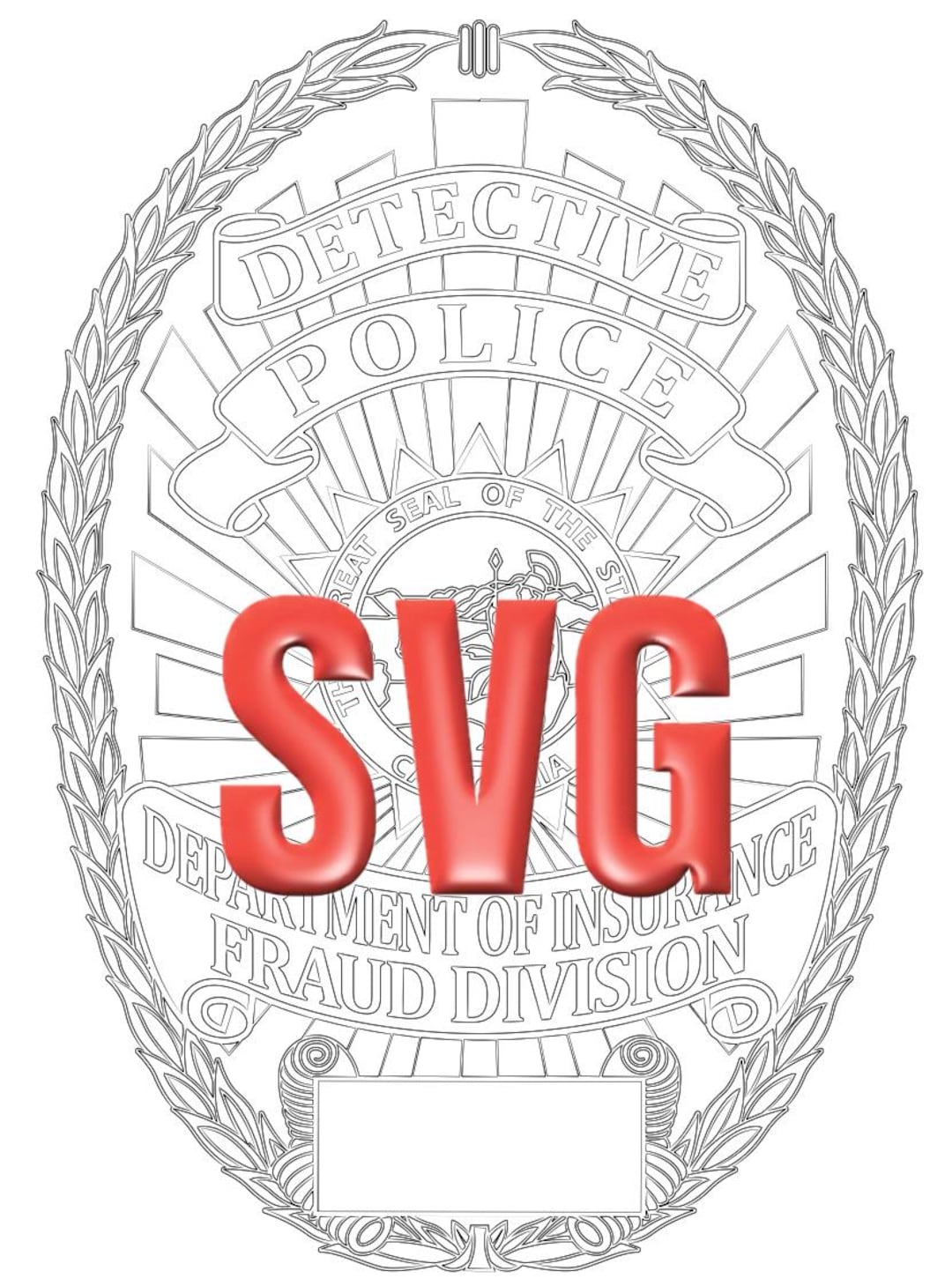 California Fraud Investigation Badge SVG - Etsy
