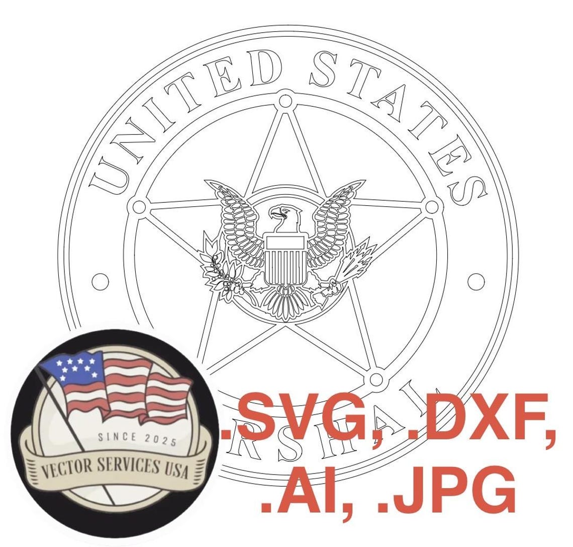 United States Marshal Badge SVG - Etsy
