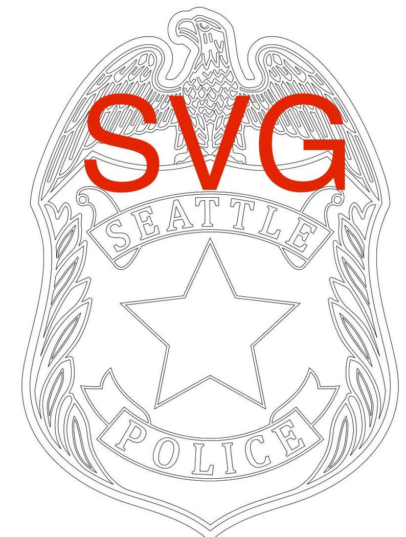 Seattle Police Badge SVG - Etsy