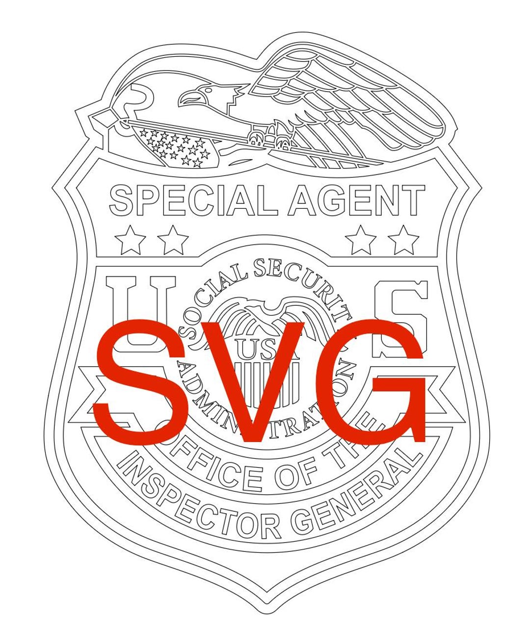 Social Security Administration Badge SVG - Etsy