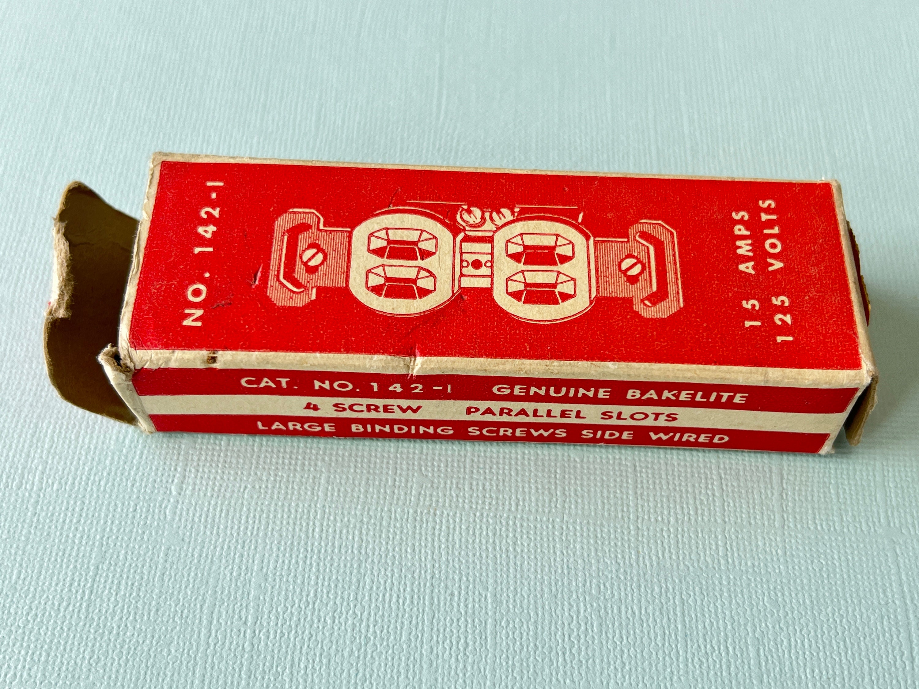 Vintage Paulding Bakelite Duplex Receptacle Outlet Brown W/box Electrical Wiring - Etsy