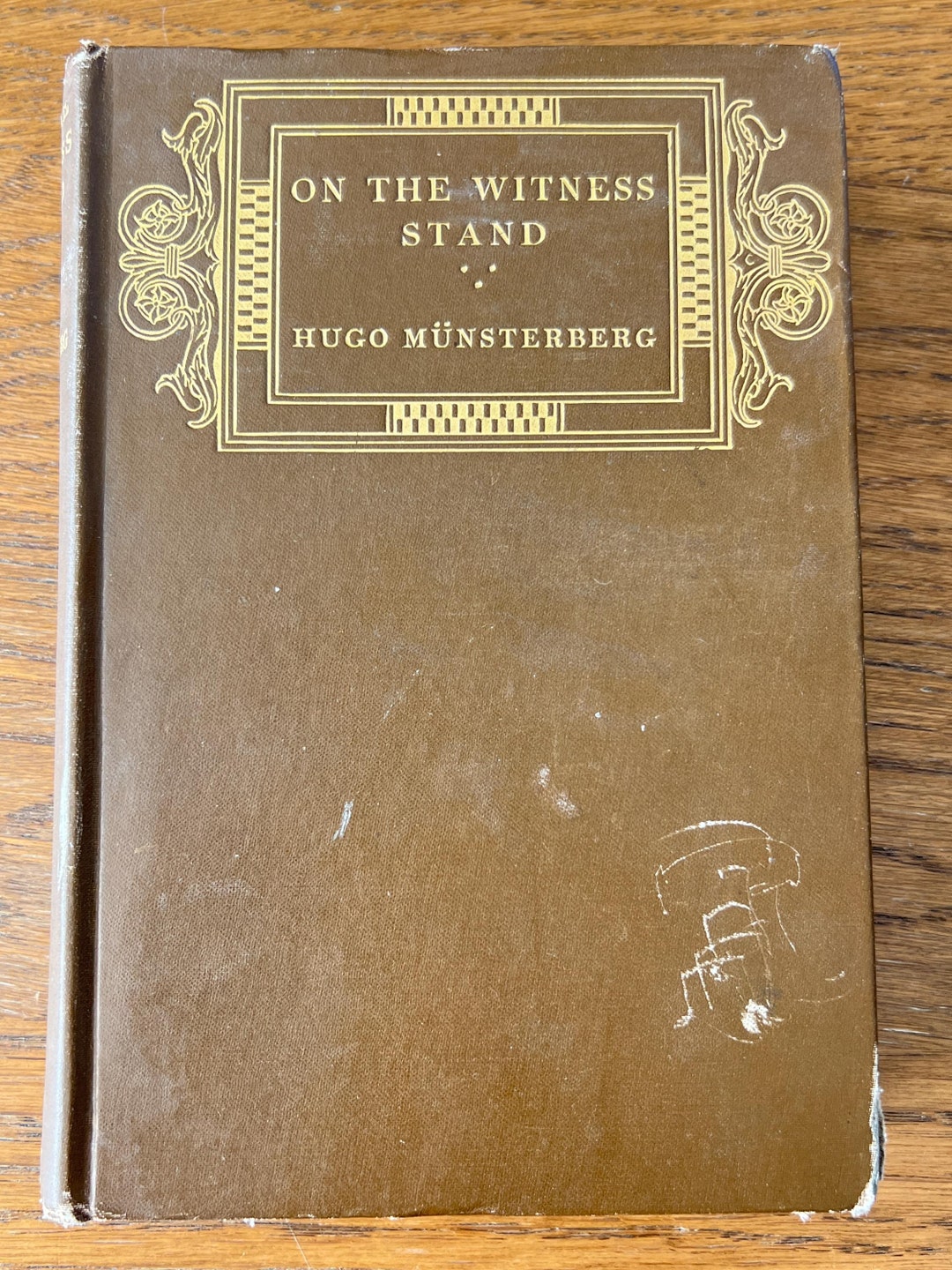 Vintage Book on the Witness Stand Hugo Munsterberg 1908 Hardcover HC ...