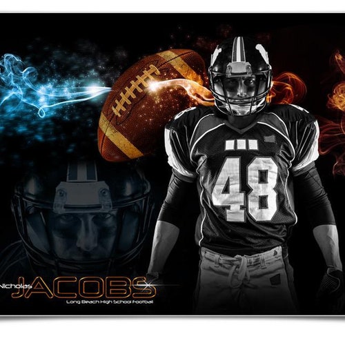Photoshop Football Poster Template Digital Sports Background - Etsy