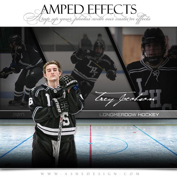Hockey Card Photoshop Template - Etsy