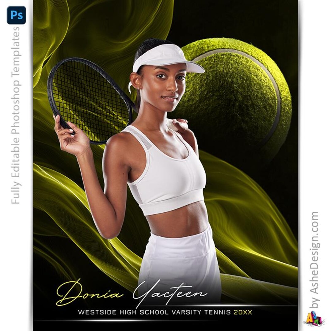 Photoshop Tennis Poster Templates, Sports Photography-templates, PSD ...