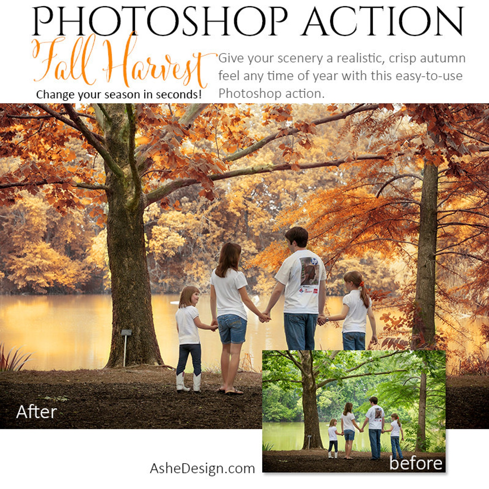 Photoshop Action | Fall Harvest - Photography Editing Made Easy With ...