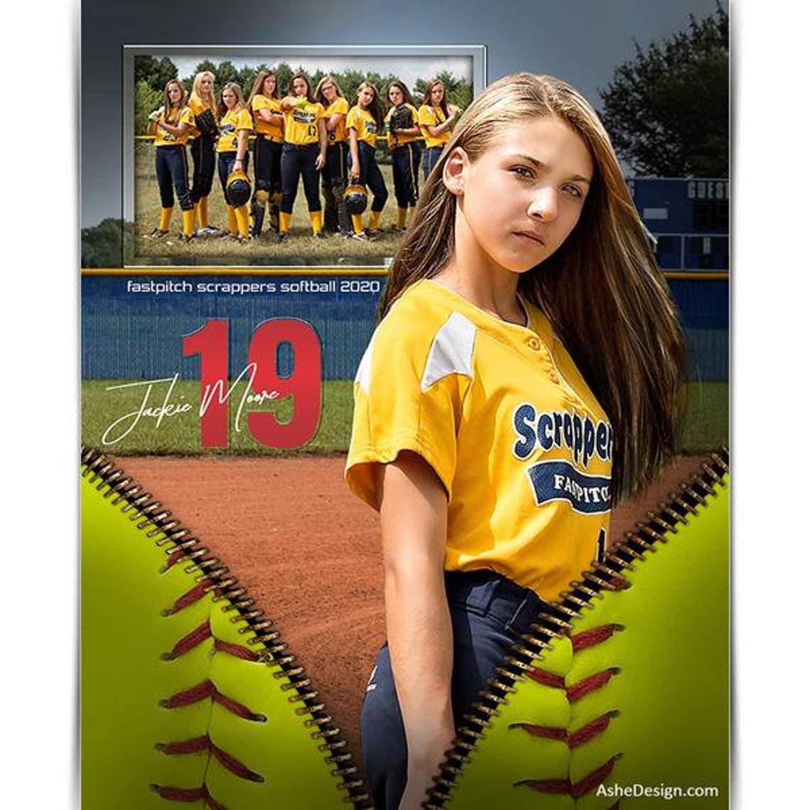 Softball Memory Mates Photoshop Templates for Sports Teams - Etsy