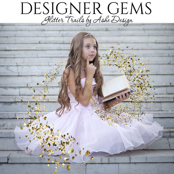 Designer Gems Overlays GLITTER TRAILS 5 Photoshop .png - Etsy