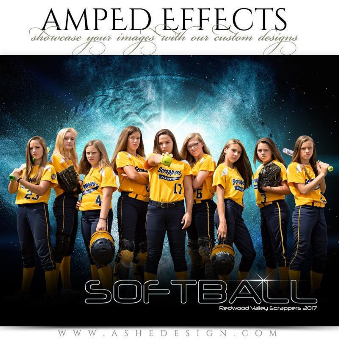 Photoshop Softball Poster Template, Digital Sports Background Tball ...