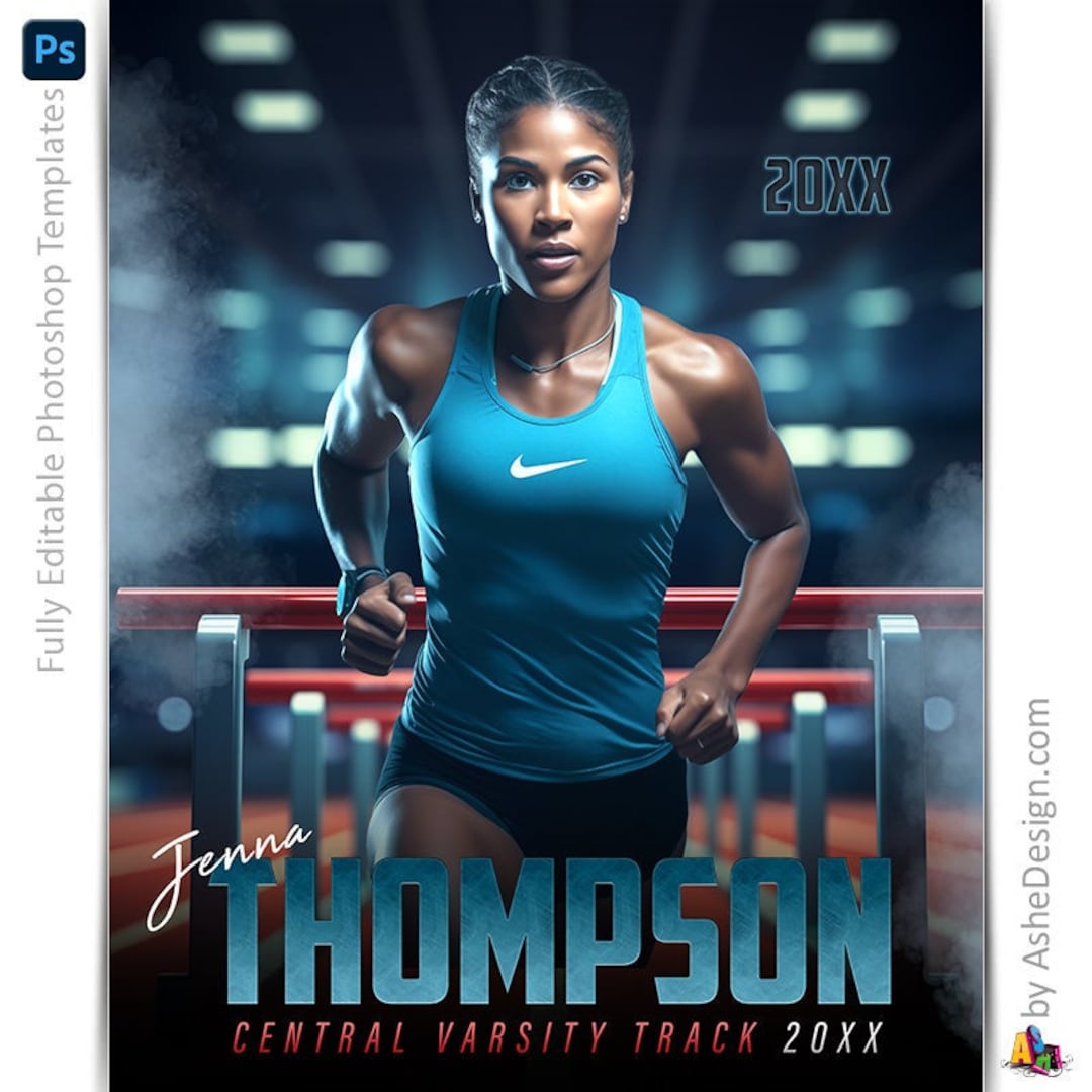 Photoshop Track Poster Templates, Sports Photography-templates, PSD ...