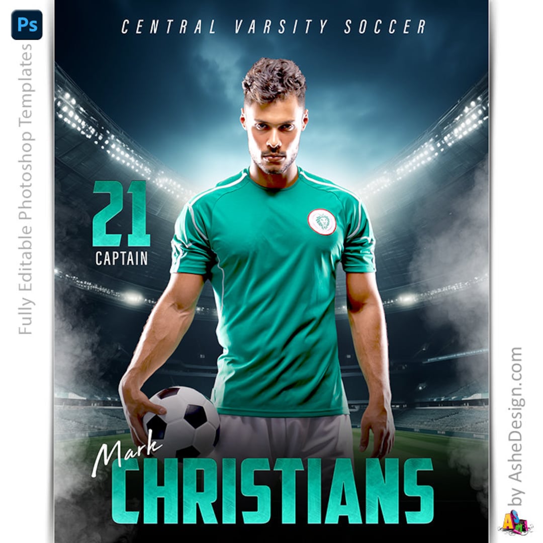 Photoshop Soccer Poster Templates, Sports Photography-templates, PSD ...