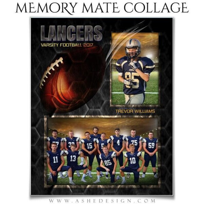 Football Memory Mates Photoshop Templates For Sports Teams Etsy