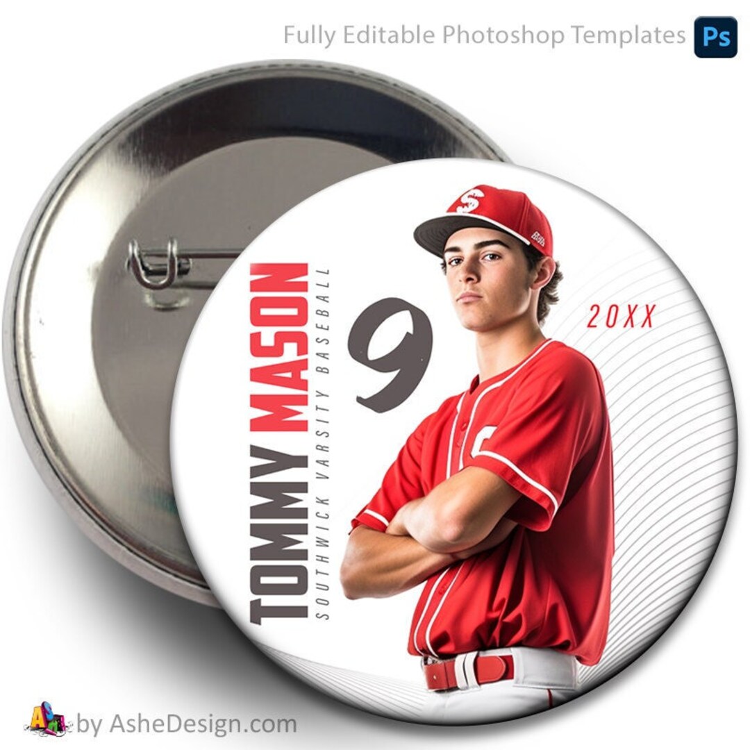 SPORTS BUTTONS - the MVP - (3) Digital Photoshop Templates in 3", 3.5 ...